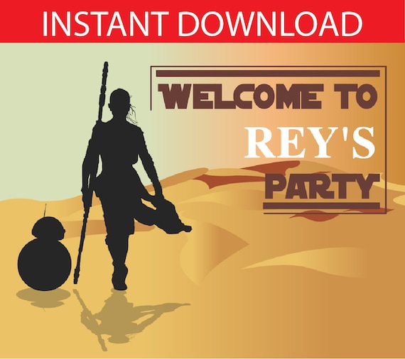 Star Wars Welcome Sign DIY Printable - INSTANT DOWNLOAD - Retro Star ...