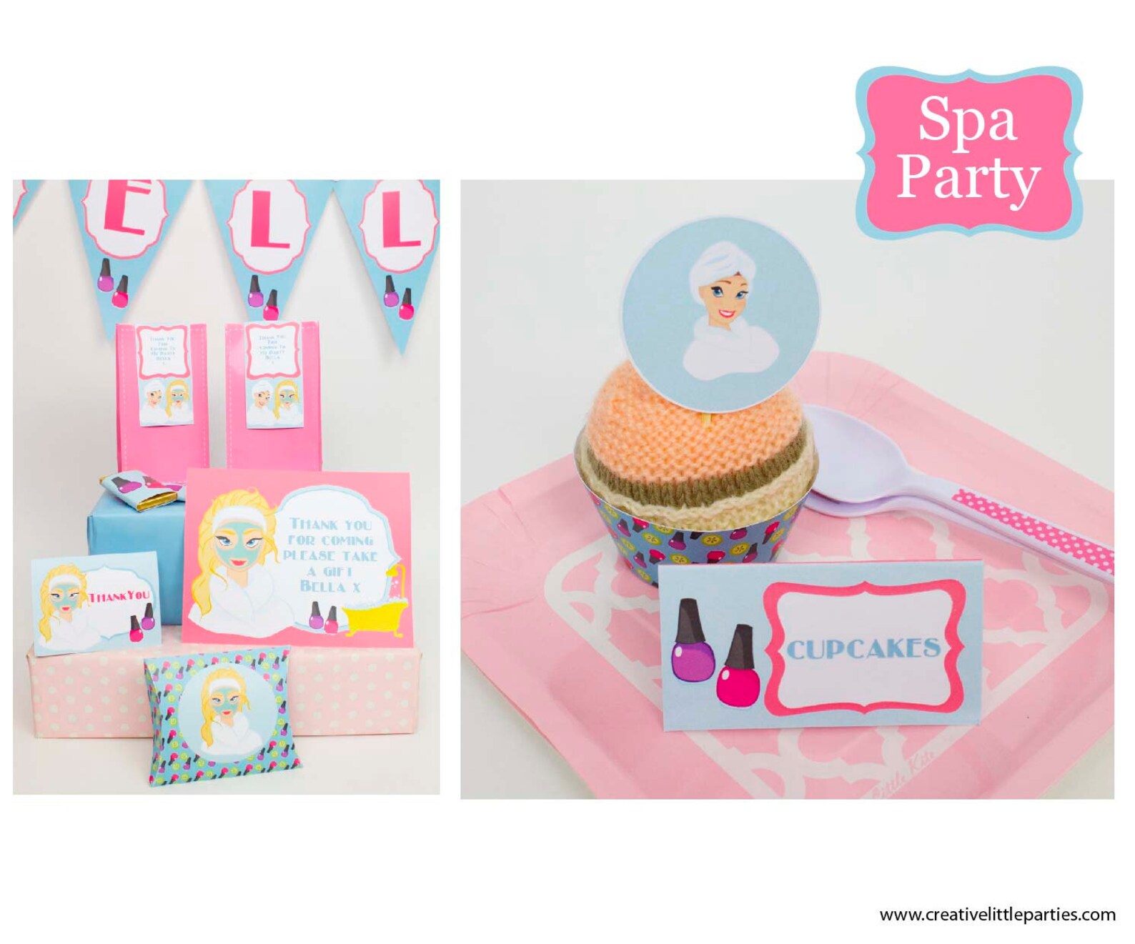 Spa Party Spa Birthday Party Printable Kit INSTANT - Etsy Canada