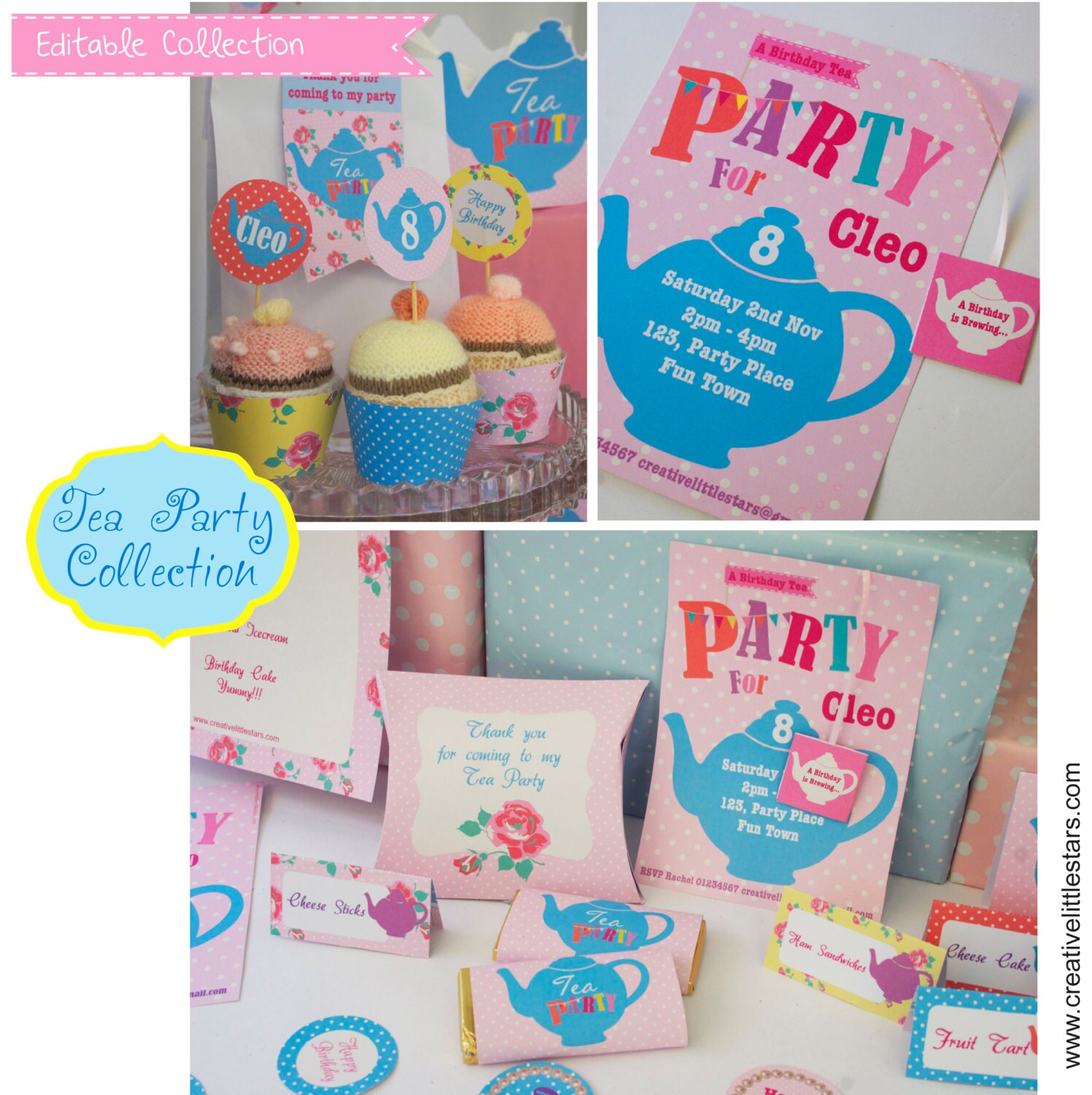 Tea Party DIY Printable Kit INSTANT DOWNLOAD | Etsy