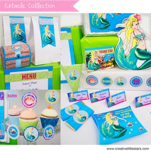 Mermaid Party DIY Printable Kit INSTANT DOWNLOAD | Etsy