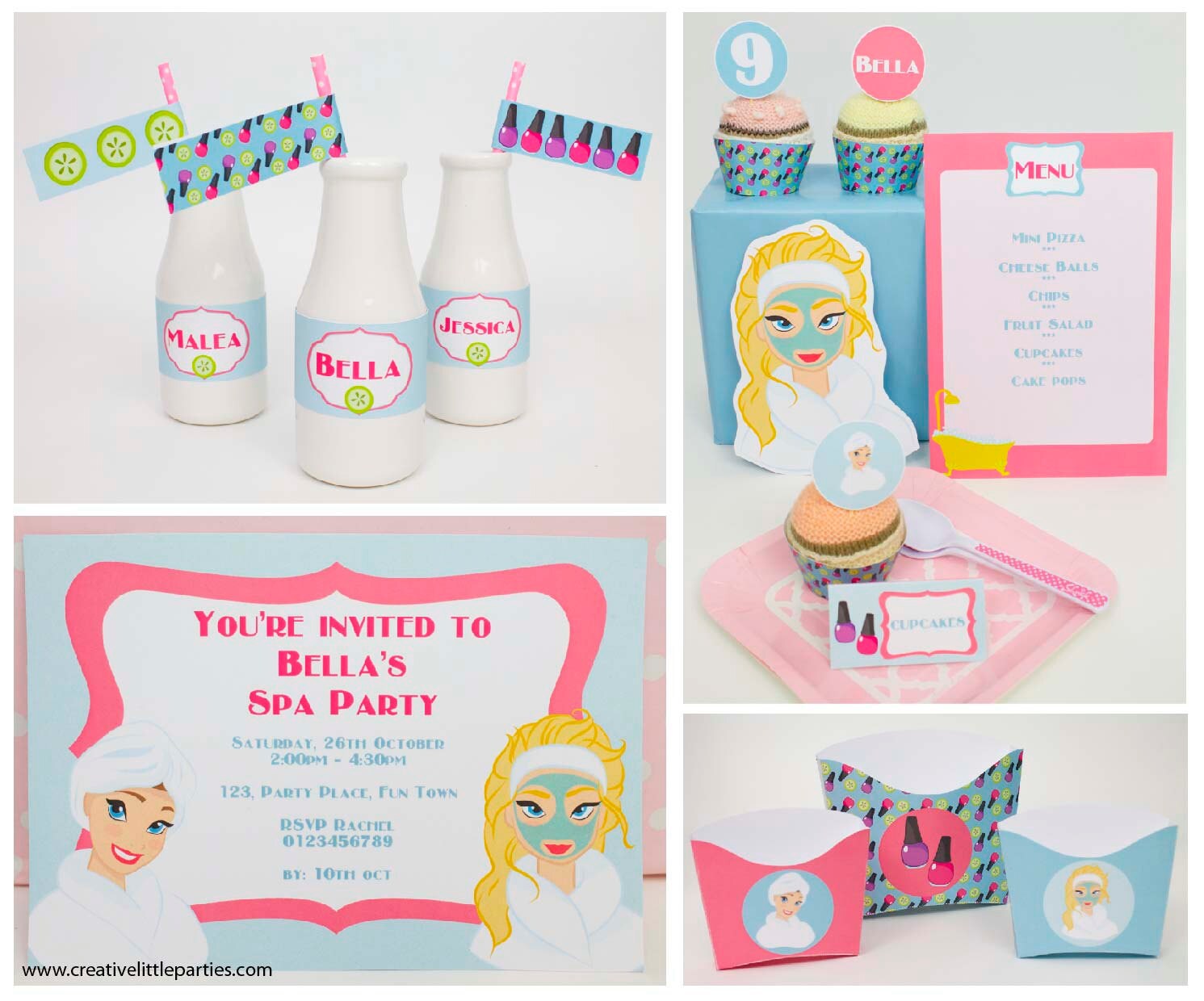 Spa Party Spa Birthday Party Printable Kit INSTANT - Etsy Canada