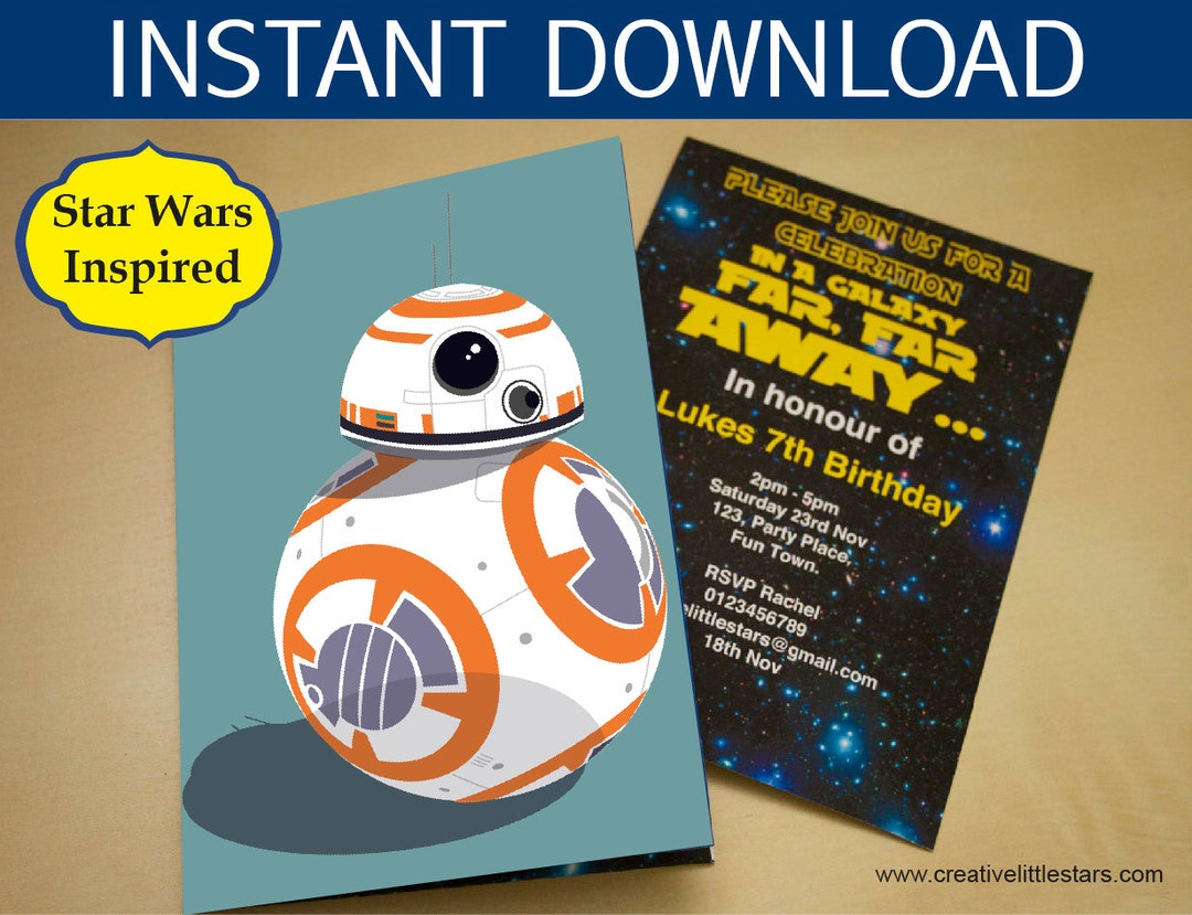 Star Wars Party Invitation Instant Download - Etsy
