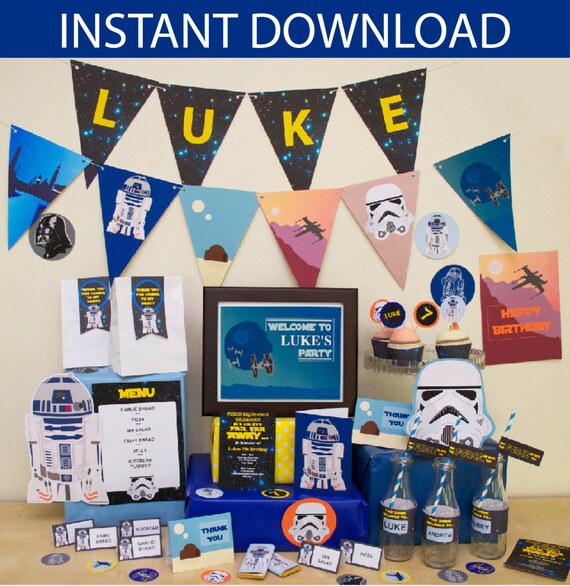 Star Wars Party DIY Printable Kit - INSTANT DOWNLOAD - Star Wars ...