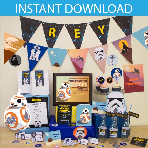 Star Wars Birthday Party DIY Printable Kit - INSTANT DOWNLOAD - Star ...