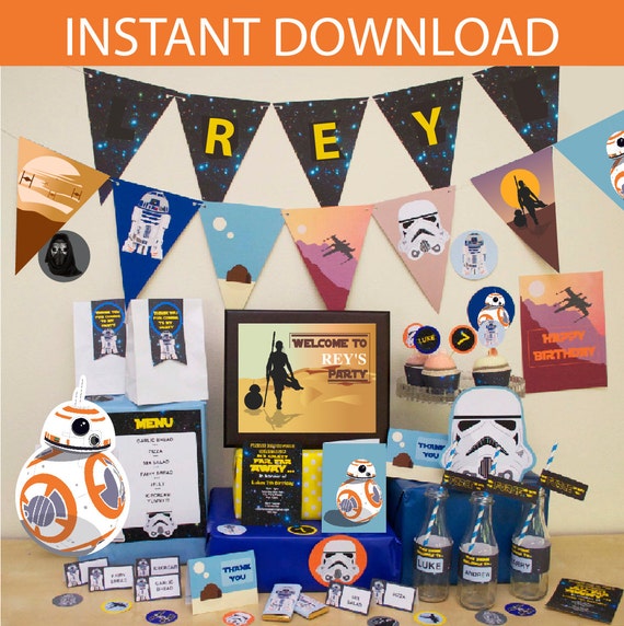 Star Wars Birthday Party DIY Printable Kit - INSTANT DOWNLOAD - Star ...