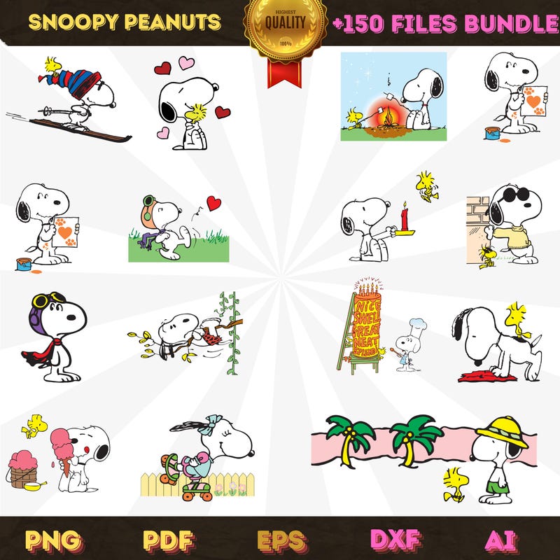 Snoopy Svg - Etsy