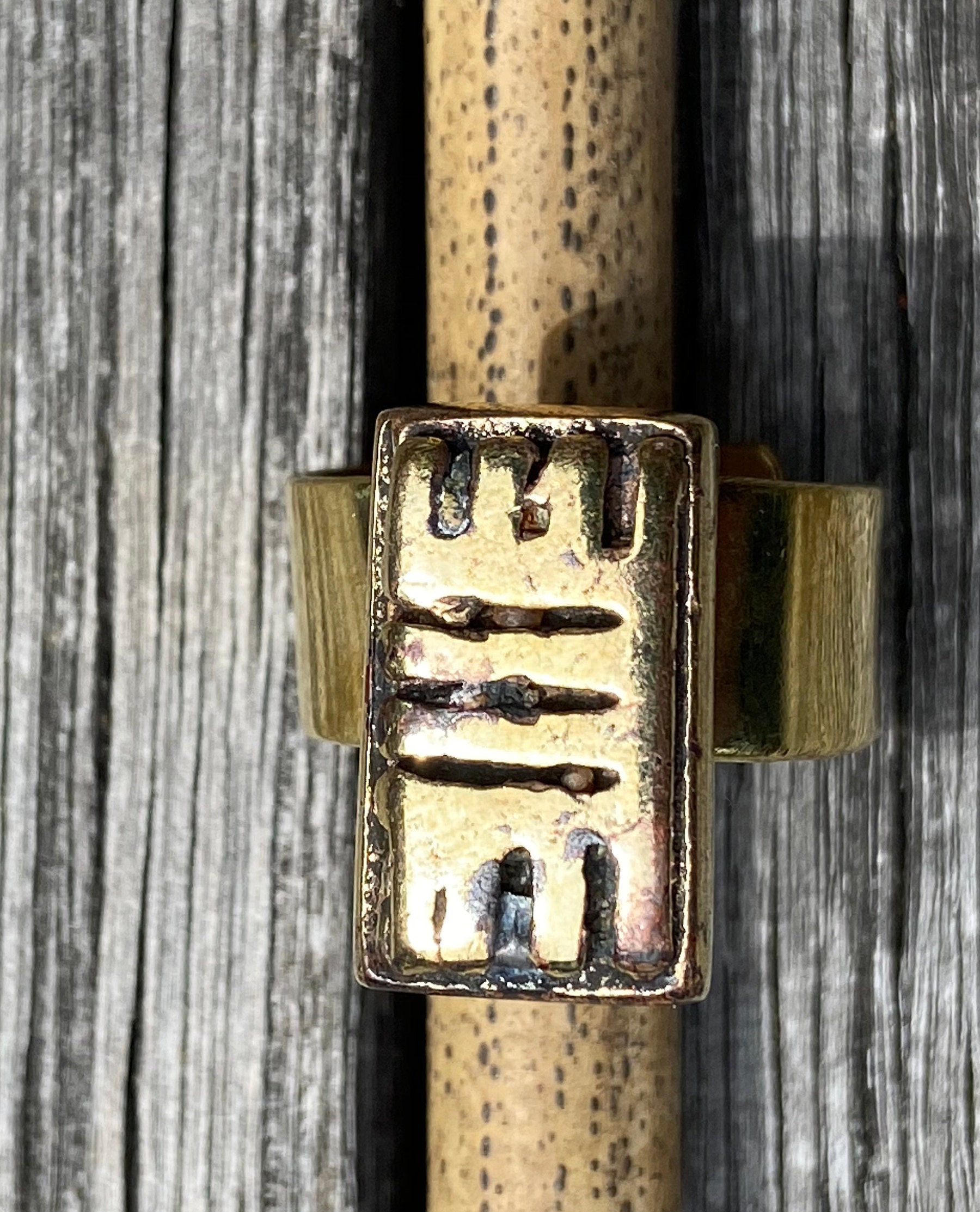 One Of-a-kind Polished Akan Ashanti Brass Goldweight Ring - Etsy