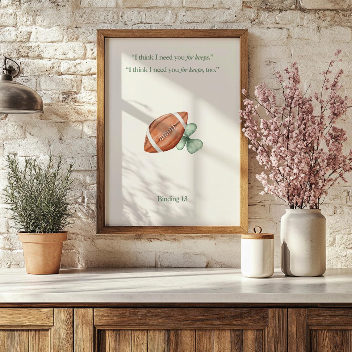 Boys of Tommen Quote Book Print Digital | Binding 13 "for Keeps" Book ...