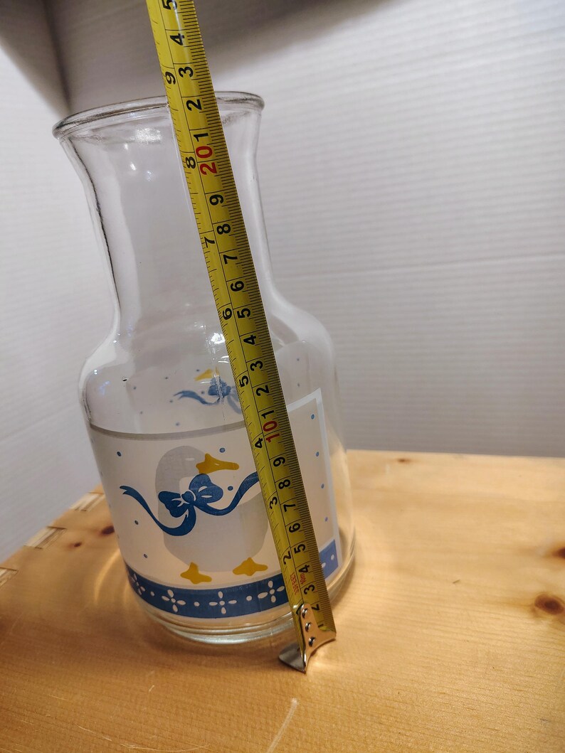 Libbey of Canada 1980s “country Goose” Glass Juice Carafe • Blue Ribbon ...
