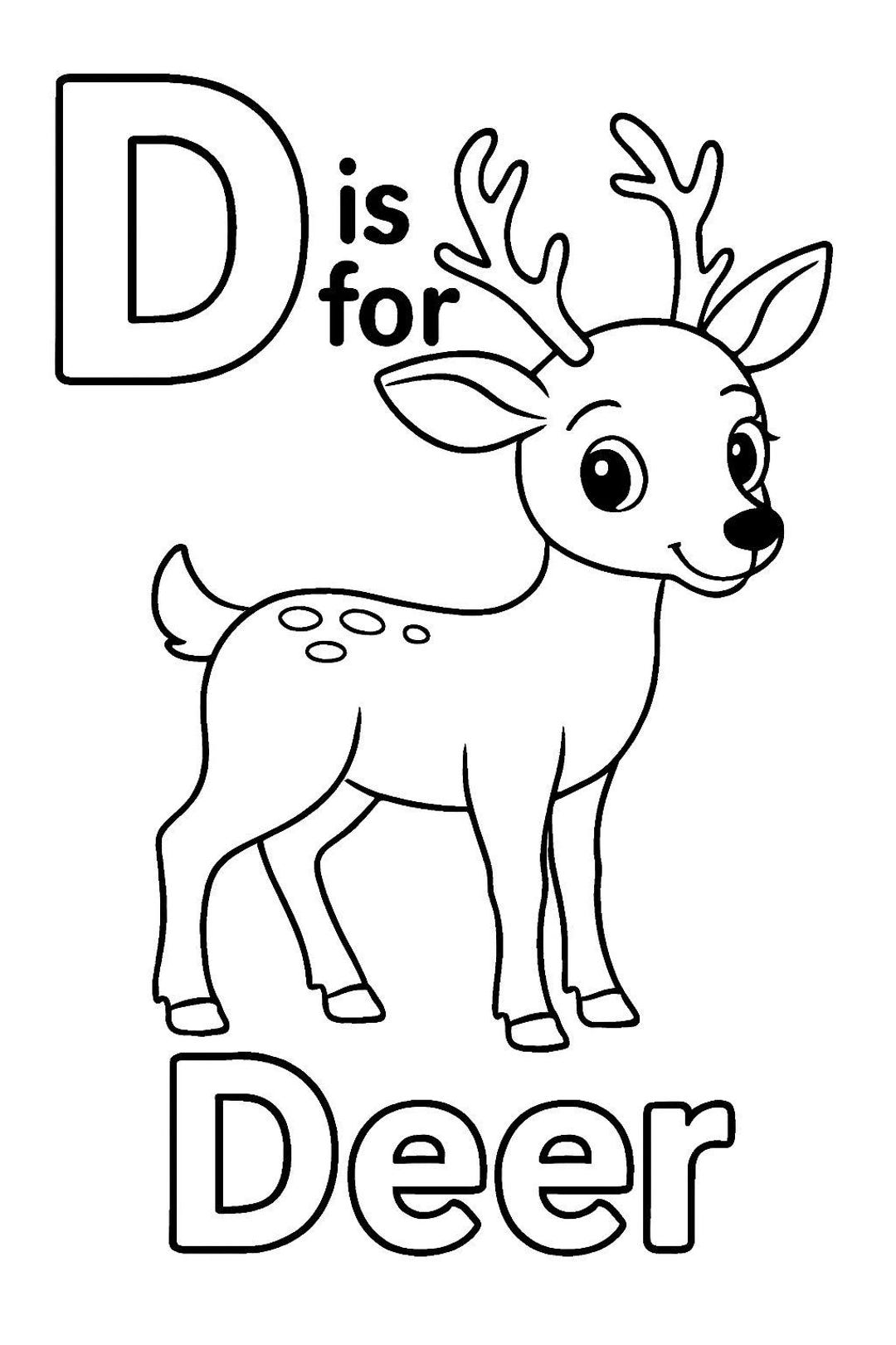 Alphabet Letter D Coloring Page - Etsy