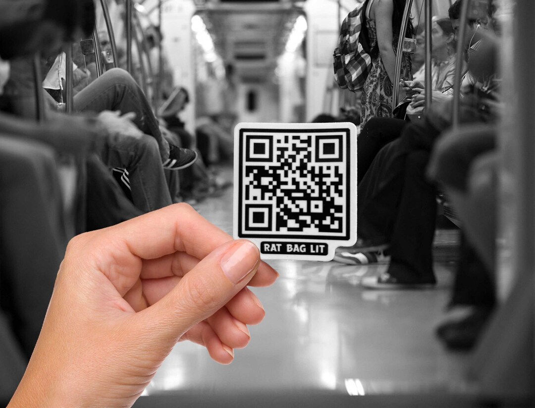 Rat Bag Lit - 2-inch QR Code Sticker - Rat Sticker, Rat Bag Sticker ...