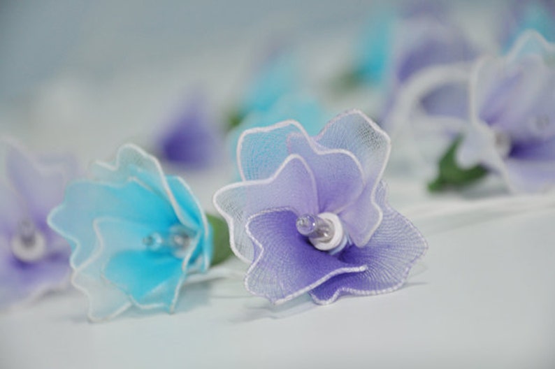 Purple & Blue Flower String Lights for Patioweddingparty and - Etsy