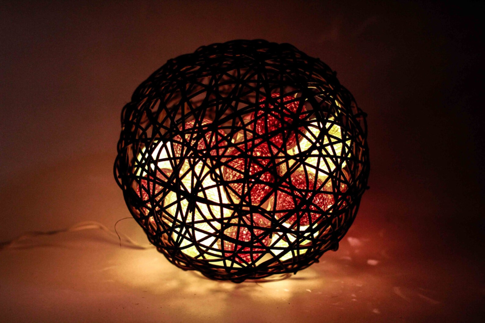 Classic Small Cotton Ball in Rattan Ball Lamp for Home - Etsy