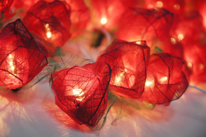 Red Rose String Lights for Patioweddingparty and Decoration - Etsy