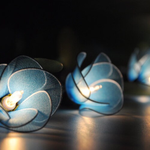 Blue Flower String Lights for Party and Decoration Flower | Etsy