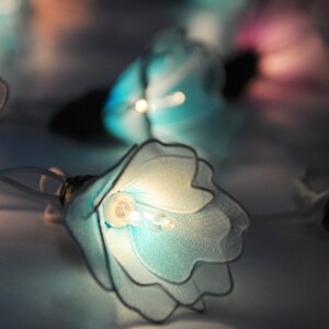 Purple & Blue Flower String Lights for Patio,wedding,party and ...