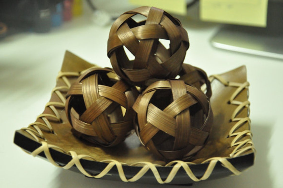 20 Brown Color Bamboo Balls Decoration - Etsy