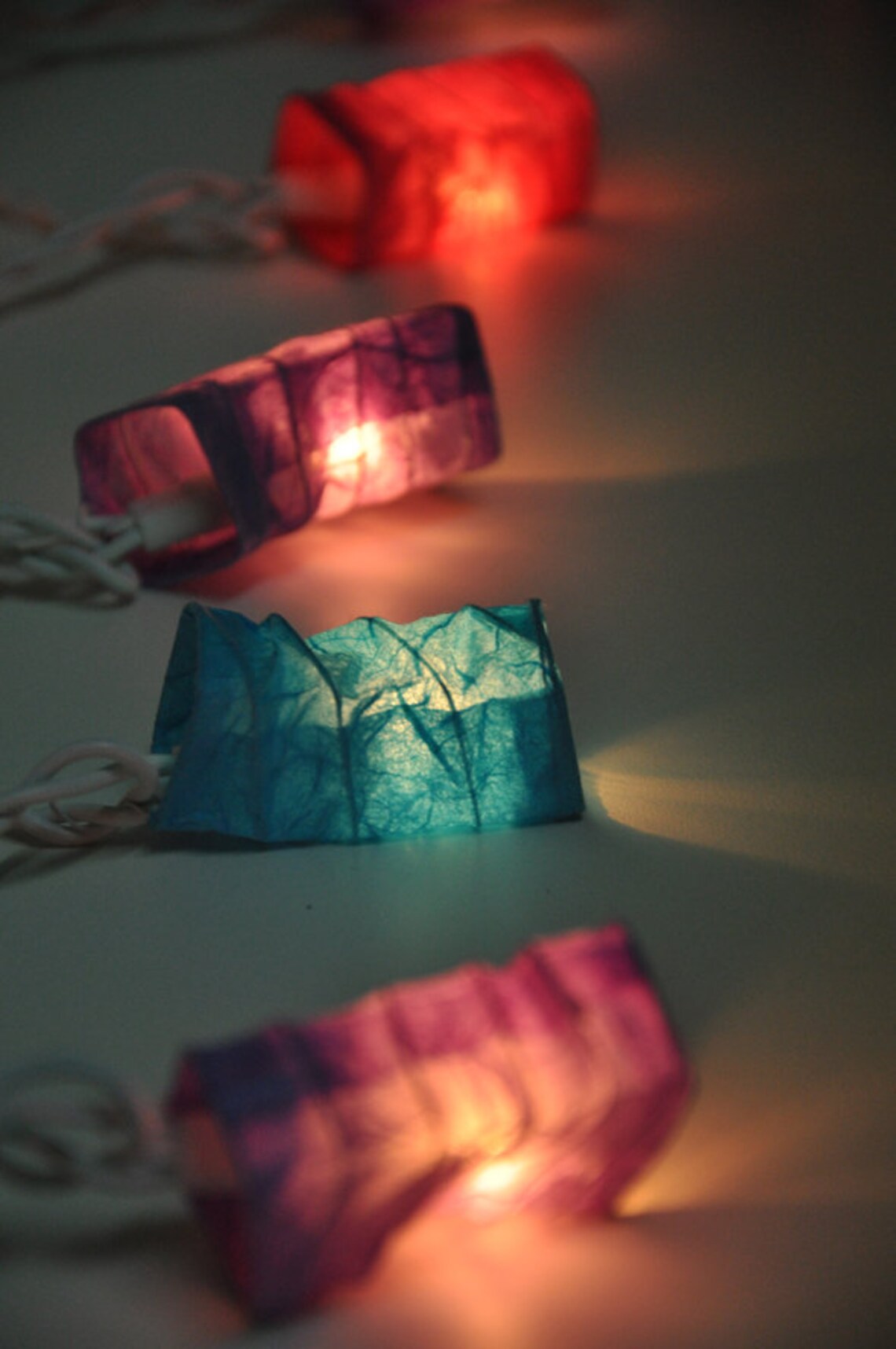 Classic Purple Tones Mulberry Paper Geometry Spring Lanterns - Etsy