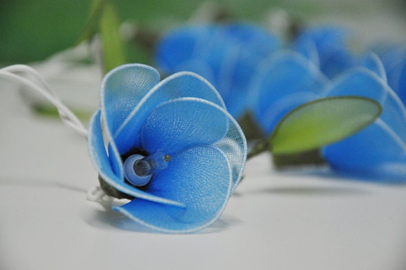 Blue Flower String Lights for Party and Decoration Flower - Etsy
