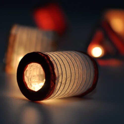 Blue and White Mulberry Paper Geometry Spring Lanterns for - Etsy