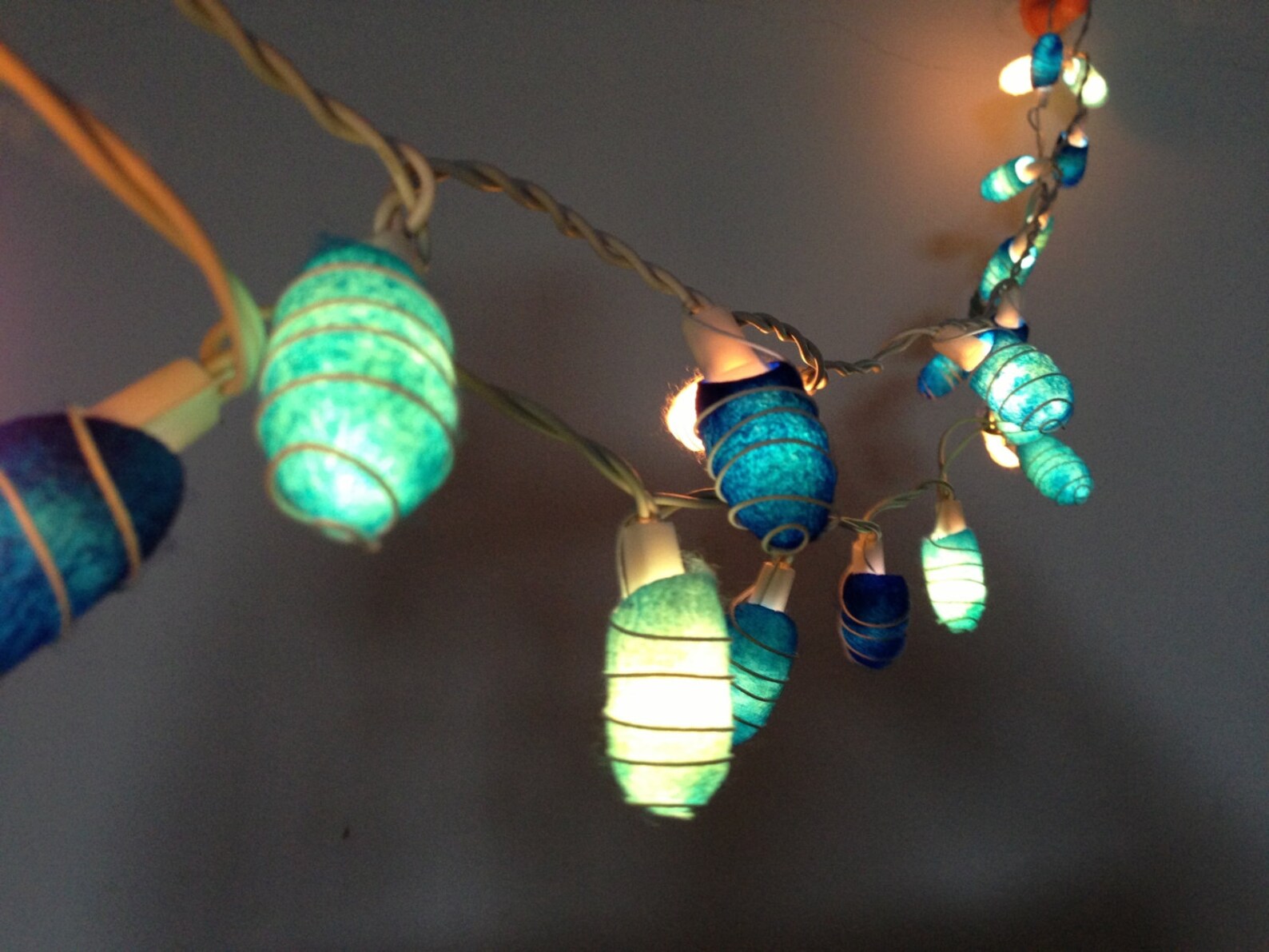 Handmade Ocean Blue Cocoon String Lights for - Etsy Canada