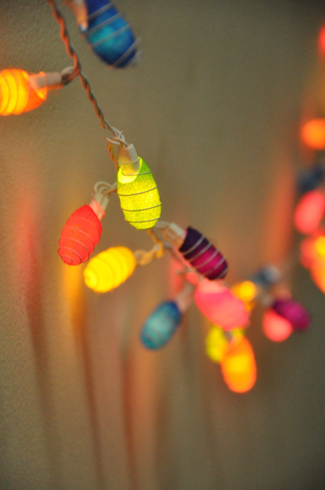Colorful Cocoon String Lights for Patioweddingparty and - Etsy