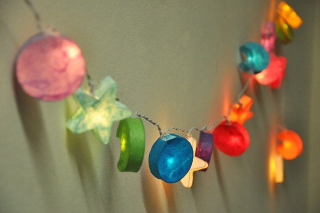 Sweet Tones Mulberry Paper Moon & Star Lanterns for Wedding Party ...