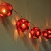 20 Bulbs Red Bamboo Ball String Lights for Patioweddingparty - Etsy