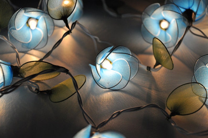 Blue Flower String Lights for Party and Decoration Flower - Etsy