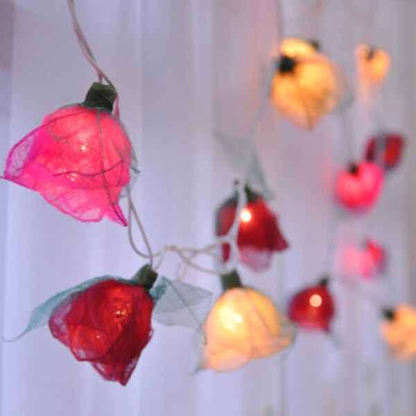 Rose String Lights - Etsy