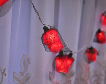 Rose String Lights - Etsy