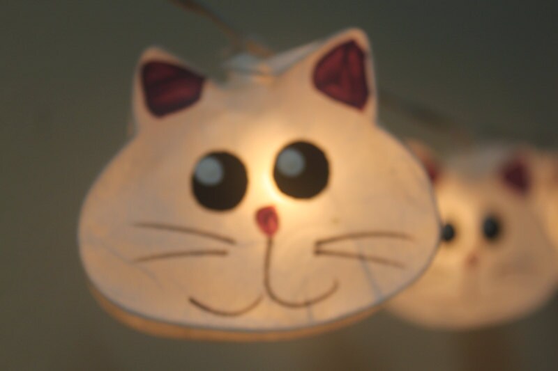 Kitten Mulberry Paper Lanterns for Kids Party Partio Party - Etsy