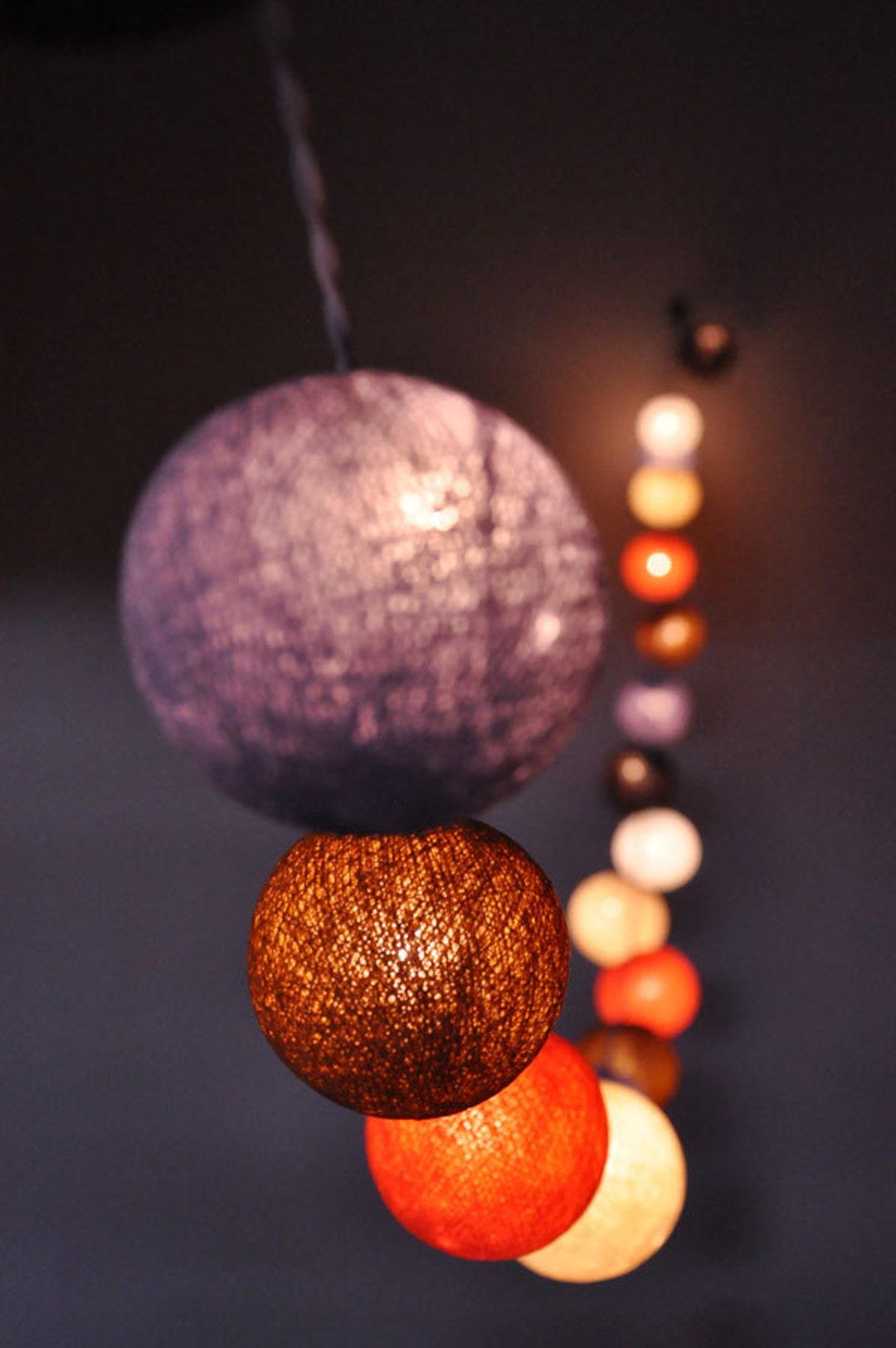 Retro Party Night Cotton Ball String Lights for Patiowedding - Etsy