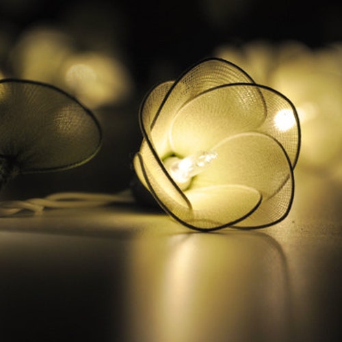 Handmade Pink Flower String Lights for Patioweddingparty and - Etsy