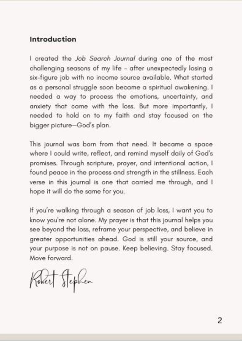 Job Loss Journal: A 30-day Journal of Faith and Healing - Etsy
