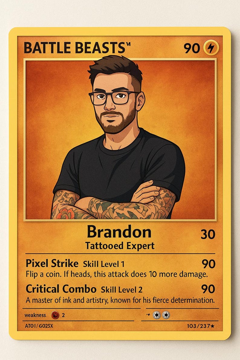 Custom Battle Beasts Trading Card | Anime Style Personalized Gamer Card ...