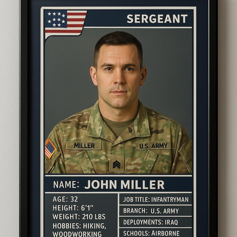 Military Baseball Card - Etsy