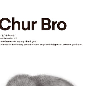 Chur Bro Kiwi Slang Greeting Birthday Just-because Thank You Card ...