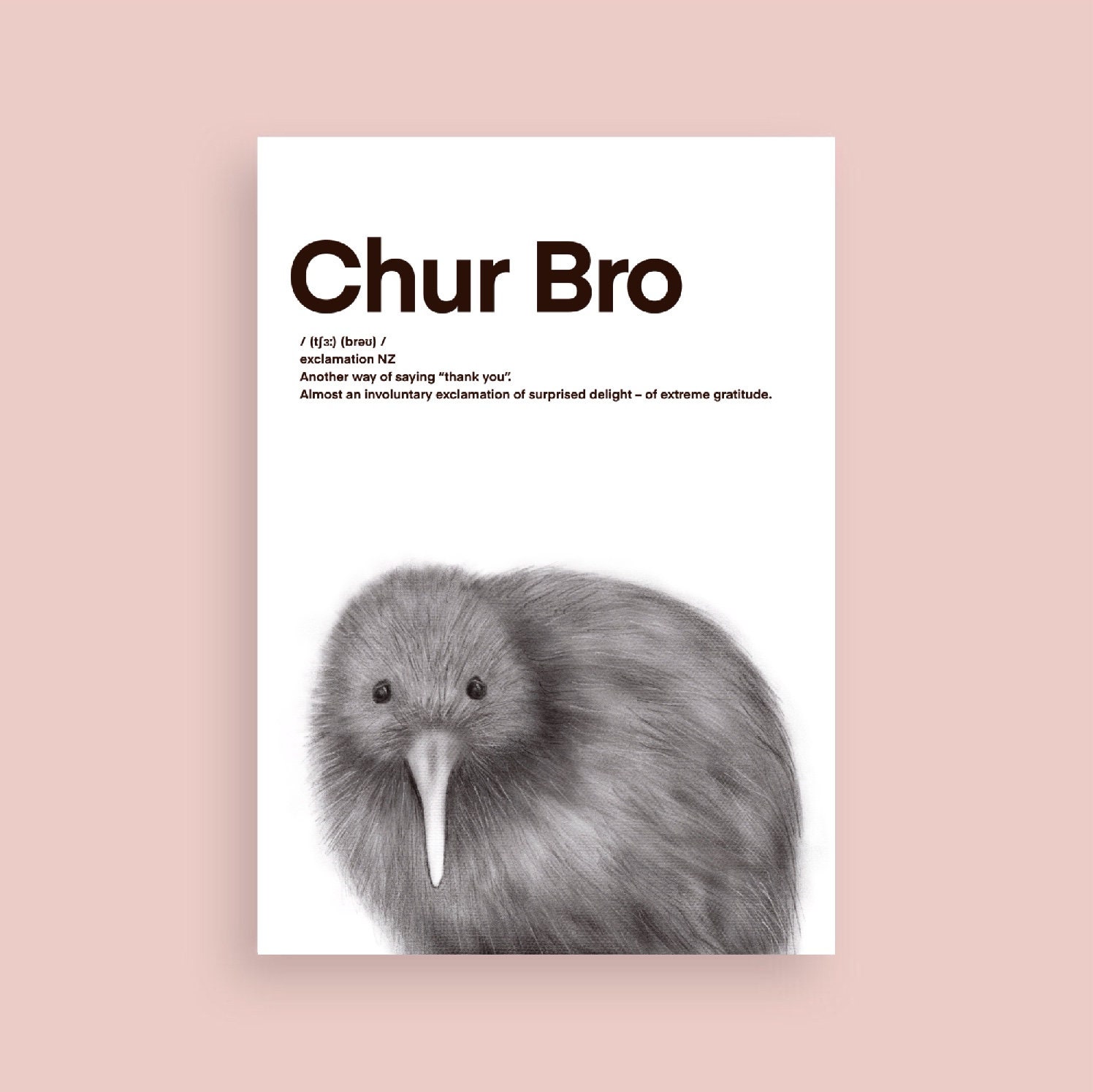 Chur Bro Kiwi Slang Greeting Birthday Just-because Thank You Card ...