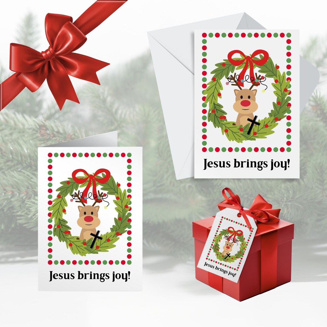 Printable Holiday Christmas Religious Faith Based Stationary Card/gift ...