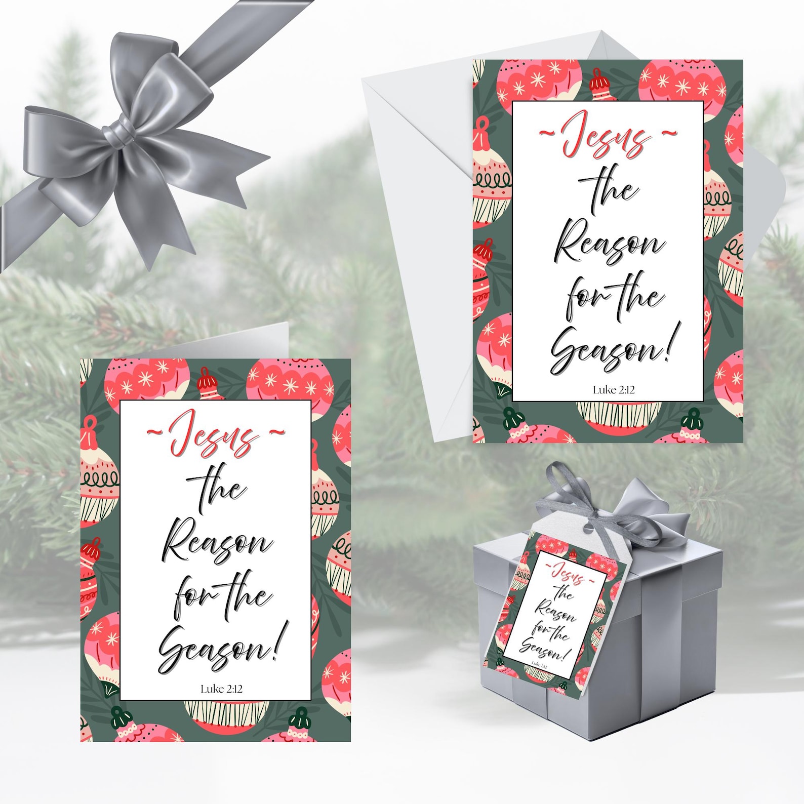 Printable Religious Christmas Card Set, Faith Based (DIY, PDF) - Etsy