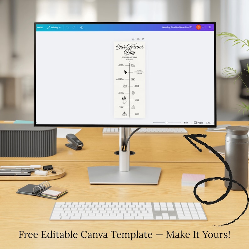 Editable Wedding Timeline Template: Bridal Party & Reception Itinerary ...