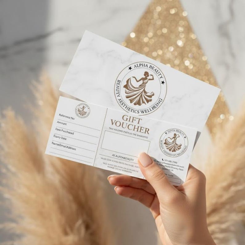 Editable Gift Voucher Canva Template, Beauty Salon Gift Certificate ...