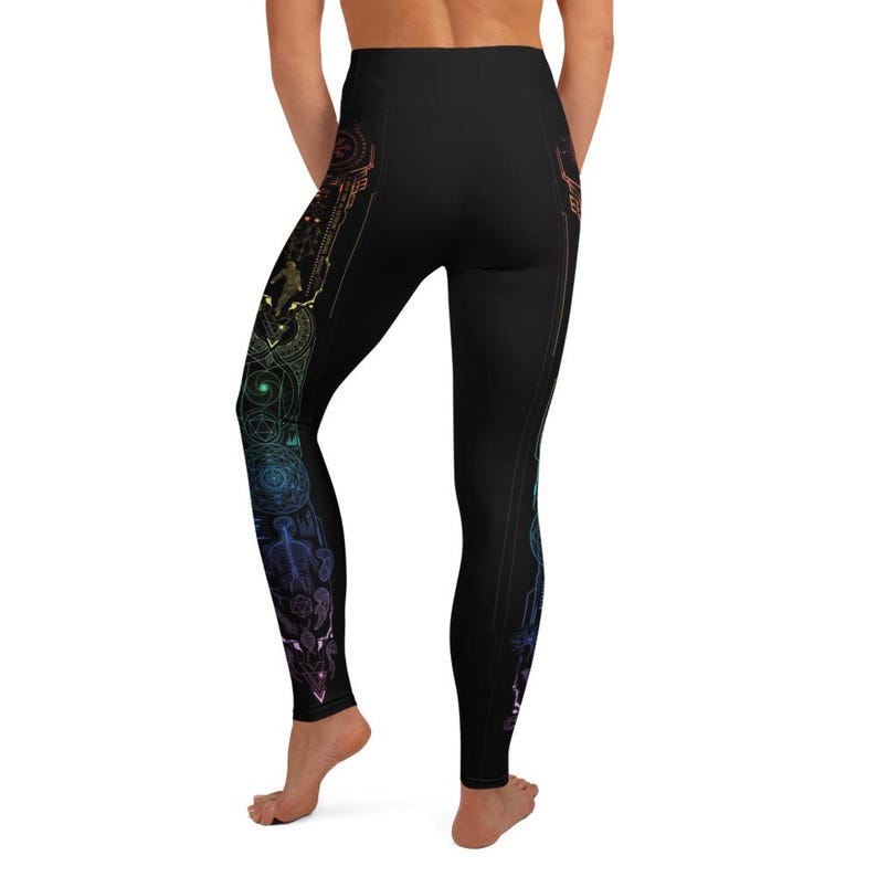 Sacred Geometry Flow Leggings – Psychedelic Side Pattern Yoga Pants ...