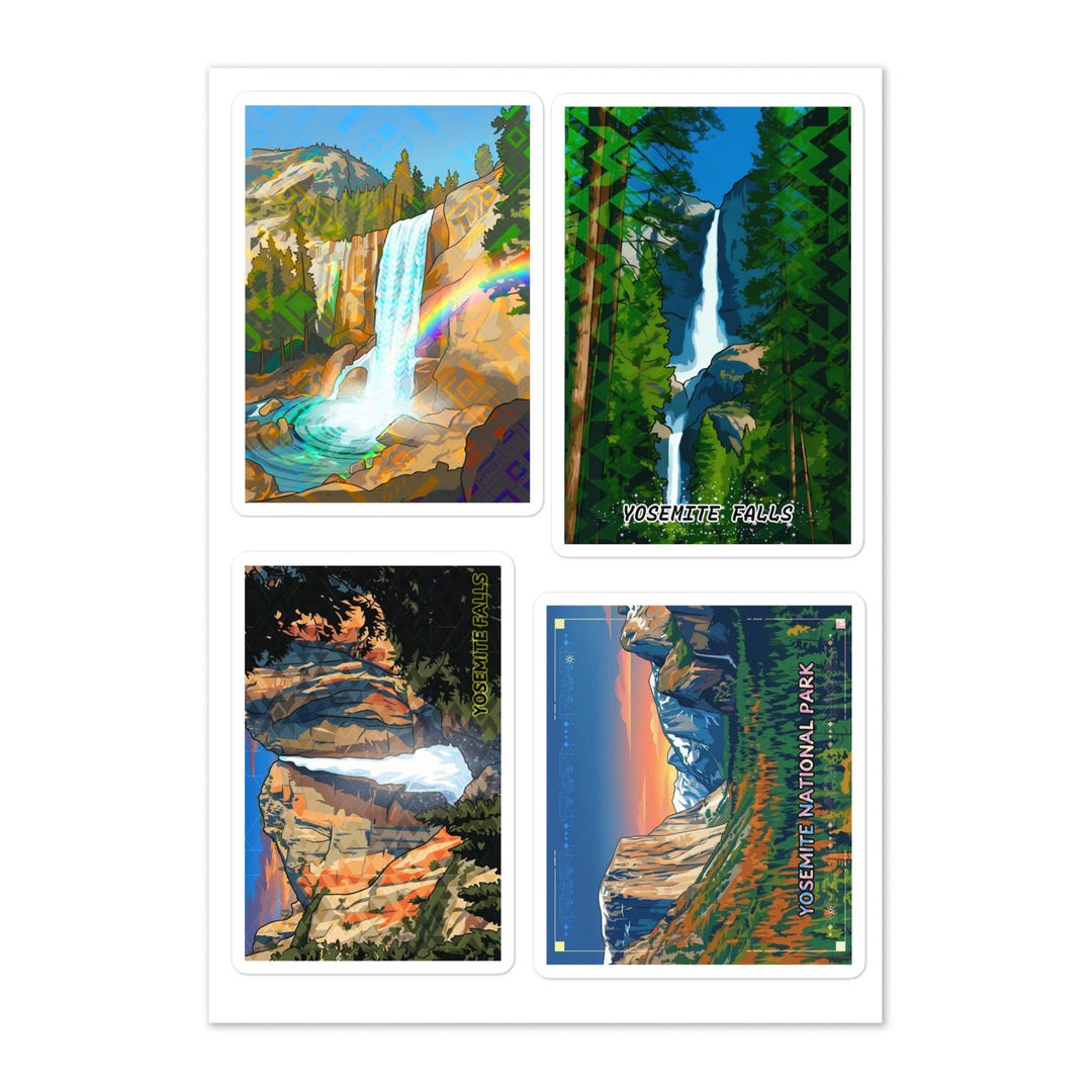 Yosemite National Park Waterfalls Sticker Pack 3 - Etsy