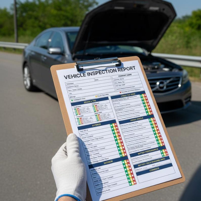 Editable Vehicle Inspection Report PDF for Auto Repair | Printable Car ...