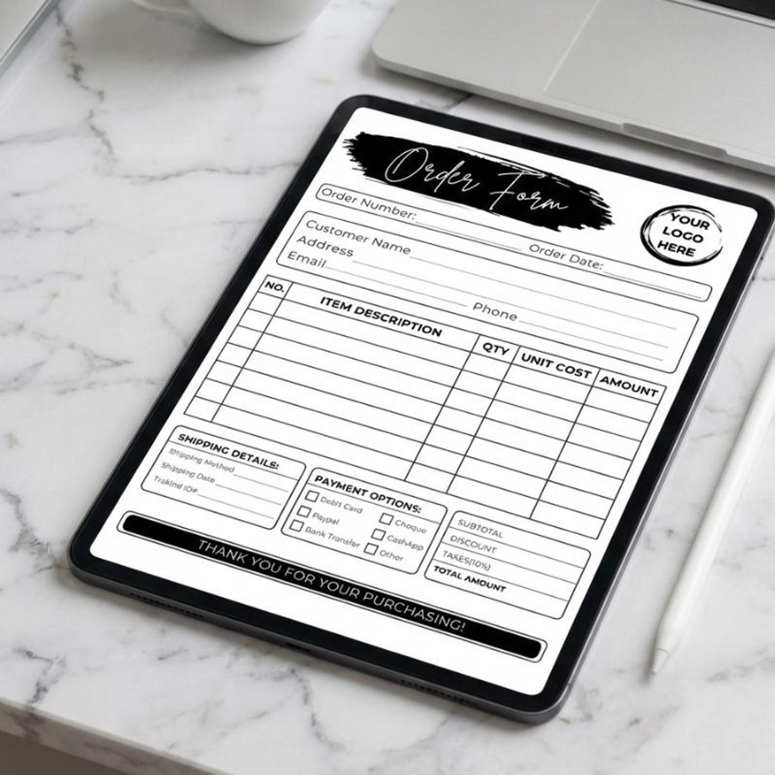 Editable Order Form Template, Printable Crafters Order Form , Small ...