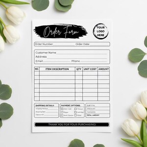 Editable Order Form Template, Printable Crafters Order Form , Small ...