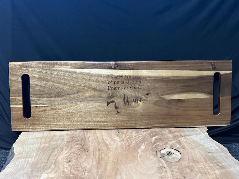 Acacia Wood Grazing Board: Extra Large Live Edge Serving Platter - Etsy