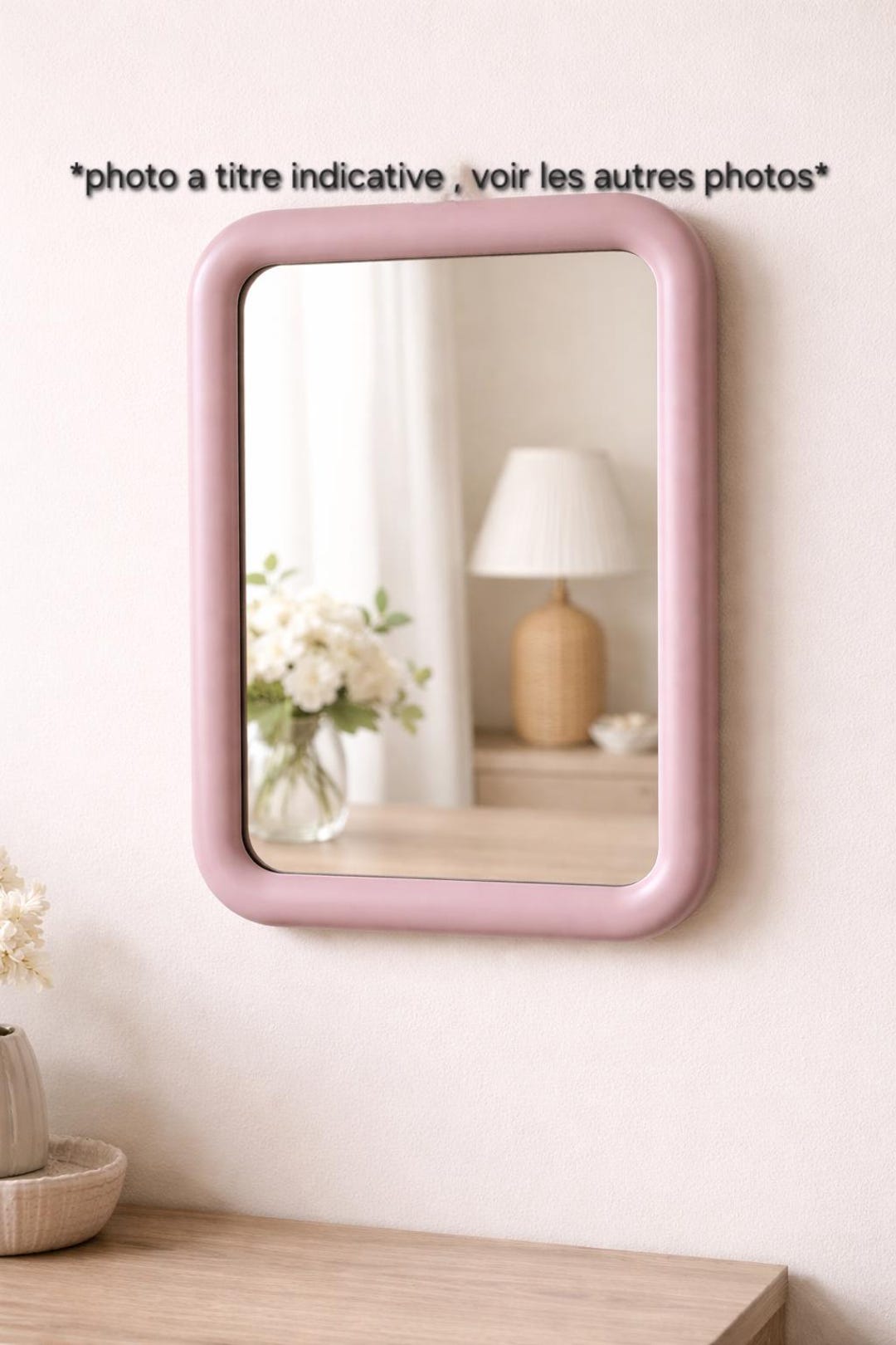 Vintage Pastel Pink Plastibo Mirror | Made in Canada | Retro 80s-90s ...